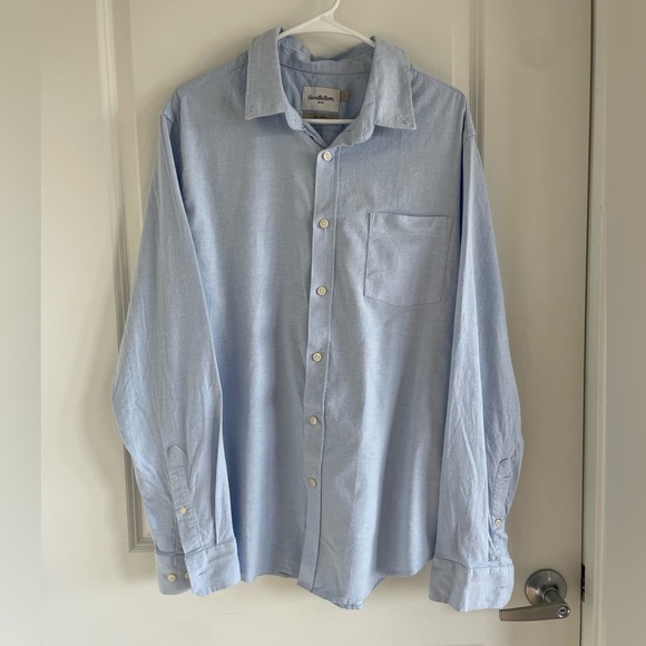 Goodfellow & Co | Shirts | Mens Blue Button Down Shirt Large | Poshmark